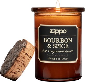 Zippo Duftkerze - Bourbon & Spice - Kerze im Glas - Spirit Candle - 141 gr - Einzigartiger Duft - Stilvolles Geschenk für besondere Momente