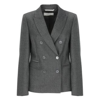 PESERICO Femme, Vestes, Gris, Taille: 38 FR Blazer Double-Bouton