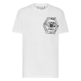 Philipp Plein T-Shirt Rundhals - - Tops - Herren - Wei&szlig; - 3XL