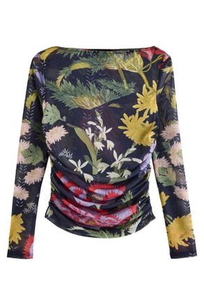 Next Langarmshirt Kew Collection gerafftes Langarmoberteil mit Mesh (1-tlg)