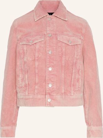 7 For All Mankind Denim Adi Trucker Jacket Fit pink