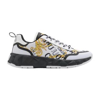 Versace Jeans Couture Wei&szlig;e Herren-Sneaker mit Barockdruck - Gr&ouml;&szlig;e 42 - - Shoes - Herren - Mehrfarbig - 41 EU