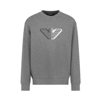 Emporio Armani Double Jersey Rundhals-Sweatshirt - - Sweatshirts & Hoodies - Herren - Grau - L