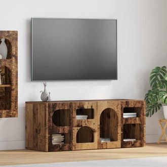 vidaXL vidaXL Meuble TV Bois ancien 100 x 35 x 40 cm Bois ding&eacute;nierie