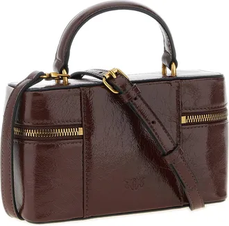 Pinko Vanity Top Handle Bag - Burgundy