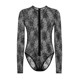 Dolce & Gabbana Schwarzes Blumen Spitzen Top Zentraler Rei&szlig;verschluss - - Tops - Damen - Schwarzk - XS