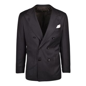 Kiton Zweireihiges Jackett - - Suits - Herren - Grau - XL