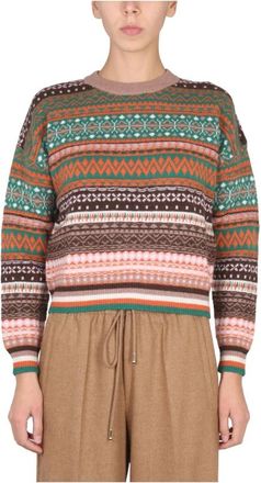 Ballantyne Femme, Pulls, Multicolore, Taille: 34 FR Col crois&eacute; &agrave; col c&ocirc;tel&eacute;