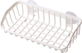 Garneck Weißes Doppelsauger Wandregal Multifunktionales Kunststoff Aufbewahrungsregal Für Küche Und Bad Abtropfendes Platzsparendes Organizer Regal Installier