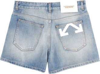 Off-white Regular-Fit Cotton Denim Shorts - Denim