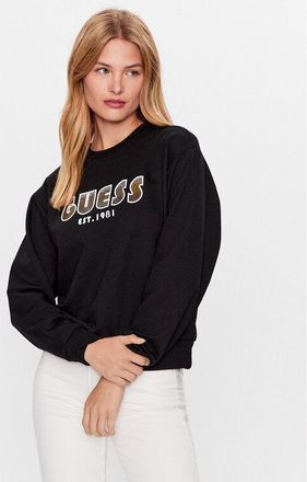 Guess Sweatshirt W3YQ13 K8802 Schwarz Relaxed Fit