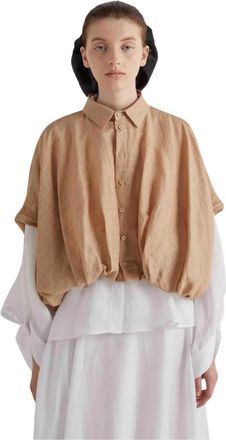 Meimeij Femme, Blouses et Chemises, Beige, Taille: 44 FR Raso Shirt