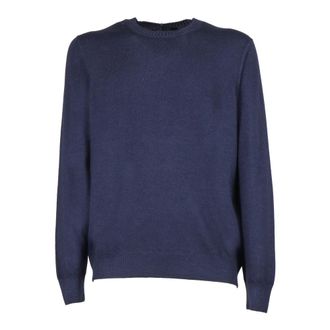 Fay Girocollo Tinto Capo F.12 - - Knitwear - Herren - Blau - 4XL