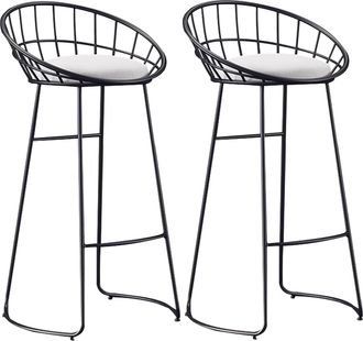 Generic Barhocker, Tresenhocker mit Samtbezug und R&uuml;ckenlehne, Barstuhl f&uuml;r K&uuml;cheninseln, Esszimmerst&uuml;hle mit Einer Tragkraft von 150 kg