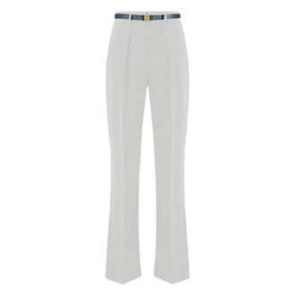 Elisabetta Franchi Straight Leg Hosen - - Trousers - Damen - Wei&szlig; - S