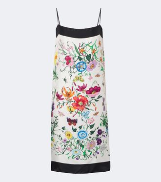 Gucci Robe Gucci Flora en serg&eacute; de soie