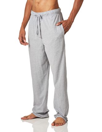 Fruit Of The Loom Herren Schlaf-Pyjama, Lounge-Hose, Jersey, Gestrickt, 1 und 2 Stück Pyjamaunterteil, Hellgrau (Light Grey Heather), 2X-Larget