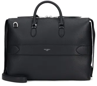 Dolce & Gabbana Mens Leather Handbag Black Cow Hide Laptop Bags & Briefcases