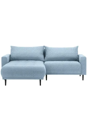 Stylife Ecksofa, Hellblau, Textil, 2,5-Sitzer, F&uuml;llung: Schaumstoff, seitenverkehrt montierbar, L-Form, 215x160 cm, Stoffauswahl, Hocker erh&auml;ltlich, R&uuml;cken ec