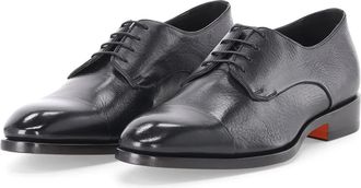 Santoni Low-Top Sneaker - Schn&uuml;rschuhe aus Leder - Gr. 41,5 (EU) - in Schwarz - f&uuml;r Damen