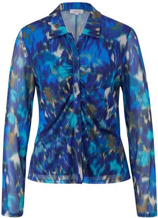 s.Oliver Langarmshirt T-Shirt Blusenshirt aus Mesh