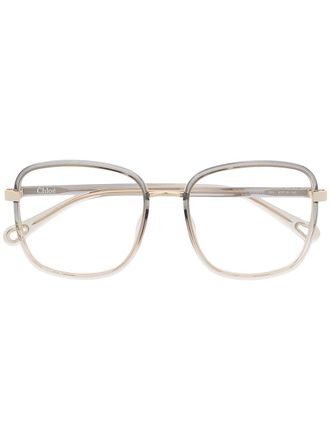 Chlo&eacute; Brille im Oversized-Look - Gold