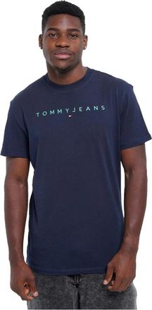 Tommy Jeans Homme, Tops, Bleu, Taille: M TShirt MC logo coton - Tommy Jeans