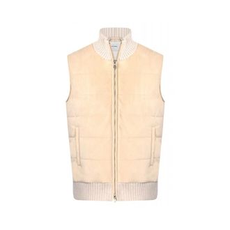 Gran Sasso Alcantara Eco-Padded Weste - - Jackets - Herren - Beige - XL
