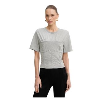 Patrizia Pepe Baumwoll-Bustier-T-Shirt - - Tops - Damen - Grau - L