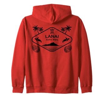 Cervera & Team Hawaii Lanai Aloha State Hawaii Meeresschildkr&ouml;te Palmen Souvenir Kapuzenjacke