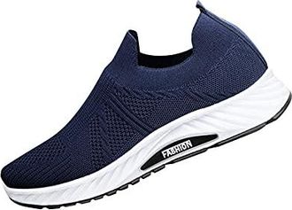 Generic Espadrilles pour homme - Chaussures de course respirantes - Taille 42 - Noir - Baskets basses en maille l&eacute;g&egrave;re - Chaussures de marche pour homme - Cha