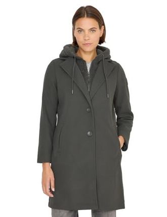 Cecil 1005473 Manteau avec Incrustation en Peluche, Olive Pastel, M Femmes