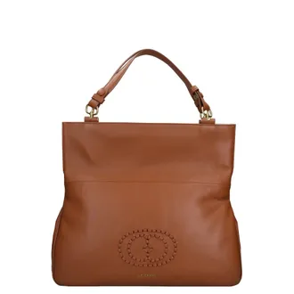 La Carrie Femme, Sacs, Brun, Taille: ONE Size Sac en cuir logo tress&eacute;