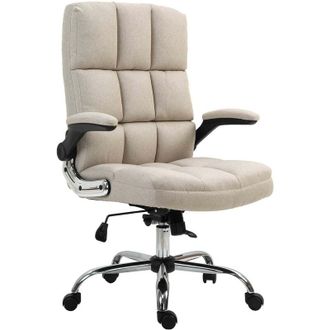 Mendler Chaise de bureau HWC-J21, chaise de bureau pivotante, réglable en hauteur - tissu/textile gris-clair