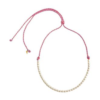Forte_Forte Femme, Accessoires, Multicolore, Taille: ONE Size Collier Cordon Tress&eacute; avec Perles en Verre