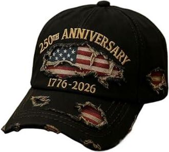 Generico Chapeau patriotique, casquette comm&eacute;morative 1776-2026, casquette de baseball pour v&eacute;t&eacute;rans, femmes, hommes, sports de plein air, 4 juillet, jour comm