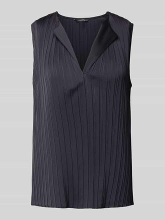 Comma Regular Fit Blusentop mit Strukturmuster