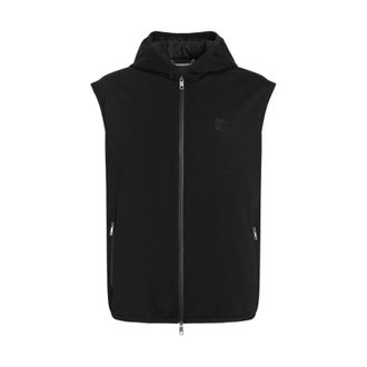 Dolce & Gabbana Homme, Vestes, Noir, Taille: XL Gilet &agrave; logo