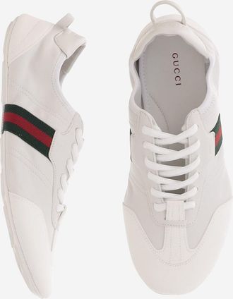 Gucci Womens Sneakers Flex Suede And Leather White Trainers