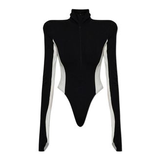 Dsquared2 Body mit eingen&auml;hten Schulterpolstern - - Tops - Damen - Schwarzk - M