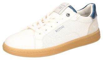 Mustang Jeans Homme 4204-303 Chaussures Basses &agrave; Lacets, Blanc, 43 EU