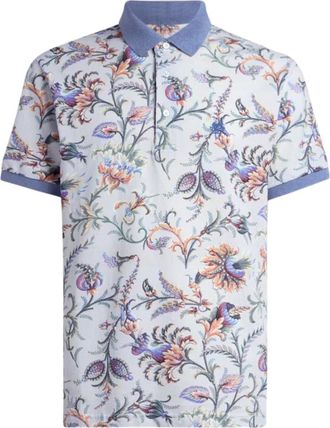 Etro Homme, Tops, Multicolore, Taille: S Polo en coton avec motif floral