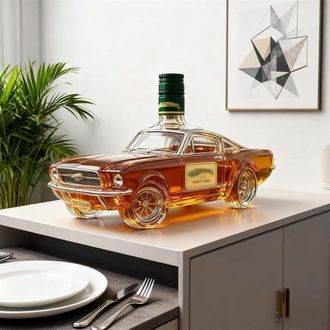 Generic Glasflasche Kraftfahrzeug Whisky Dekanter, Glas Kraftfahrzeug Whisky Weinflasche, Lustige Getr&auml;Nkeflasche F&uuml;r Champagner, Kreative leere Weinflaschen 