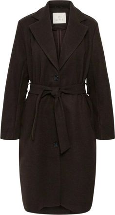 Kaffe Manteau ceintur&eacute; - Femme - Manteaux - Brun - Taille: 46 FR