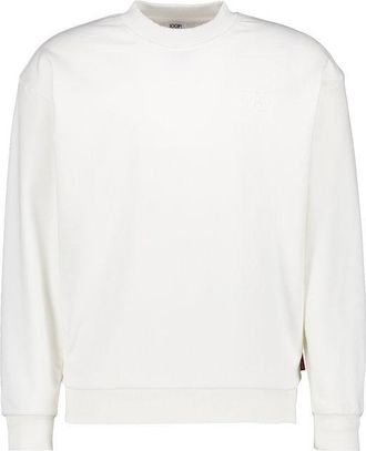 Joop Herren Pullover wei&szlig; Baumwolle unifarben