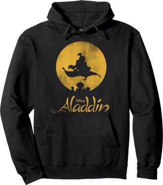 Disney Aladdin Jasmine And Aladdin Magic Carpet Silhouette Pullover Hoodie