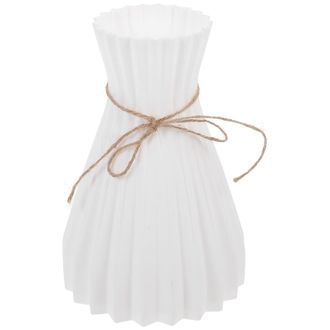 Cabilock Blumenvase Wei&szlig; Kunststoff 6.7 Zoll Hydroponische Vase F&uuml;r Wohnaccessoires Tischdeko Wohnzimmer Esszimmer