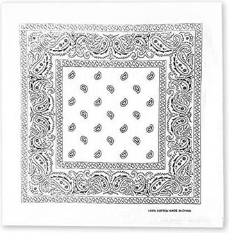 JOPHY & CO. Bandanas 100 % coton pour femme / homme / enfants, unisexe avec motif Paisley, mouchoir couvre-chef, écharpe pour cheveux / cou / poignet / tête COD.6