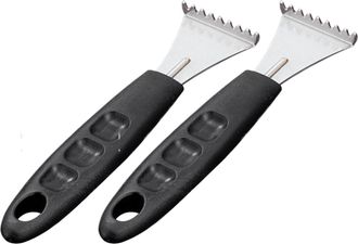 Generic Fischentkalker, Fischschaber 2er Pack Fischhautentferner aus Edelstahl, 2024 Fischreinigungswerkzeug, Entferner gebracht