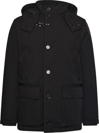 Fay Homme, Vestes, Noir, Taille: XL Caban en tissu technique